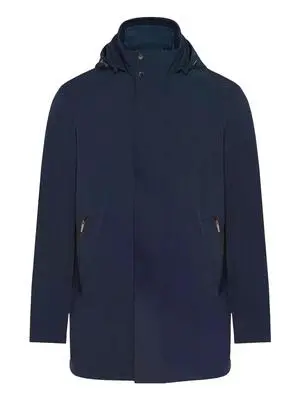Paul & Shark Hooded Zip-fastening Coat - Blue