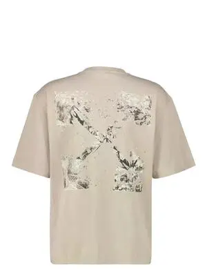 Off-White Arrows-print Cotton T-shirt - Neutrals