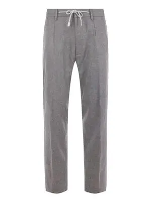 Eleventy Drawstring Waist Melange Trousers - Grey
