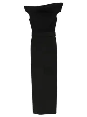Solace London Faro Belted Maxi Dress - Black