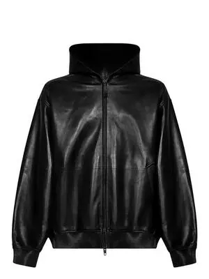Balenciaga Short Hooded Coat - Black