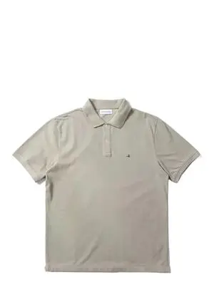 EDMMOND STUDIOS Logo-embroidered Short-sleeves Polo Shirt - Neutrals