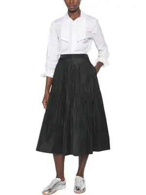 ROSSO 35 Tiered Midi Skirt - Black