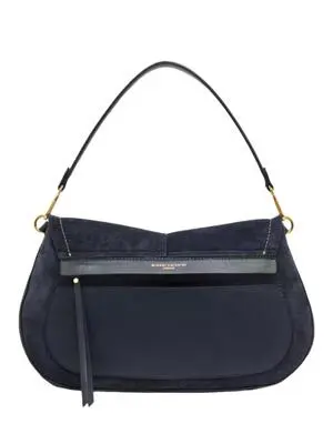 GIANNI CHIARINI Large Helena Suede Shoulder Bag - Blue