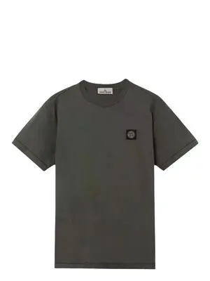 Stone Island Compass-patch Jersey T-shirt - Grey