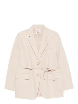 SEMICOUTURE Corine Wool Single-breasted Jacket - Beige