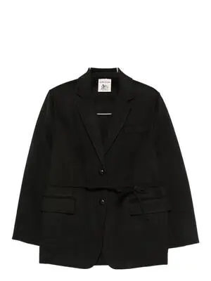 SEMICOUTURE Corine Wool Single-breasted Jacket - Black