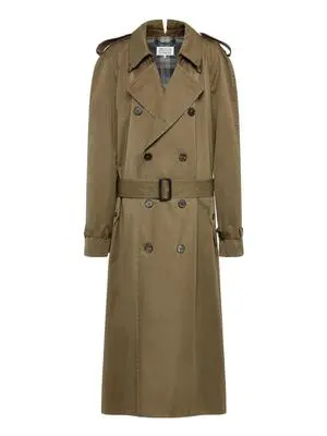MAISON MARGIELA Double-breasted Trench Coat - Green