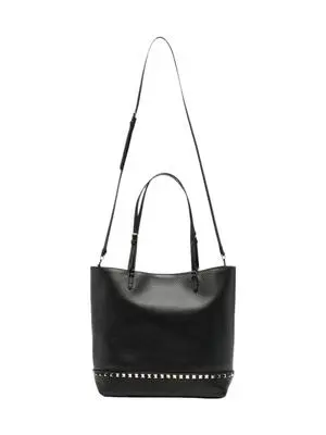 Valentino Garavani Rockstud Medium Leather Tote Bag - Black