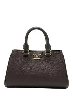 Valentino Garavani Vlogo Signature Leather Mini Bag - Brown