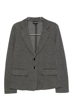 Emporio Armani Cotton Single-breasted Jacket - Black