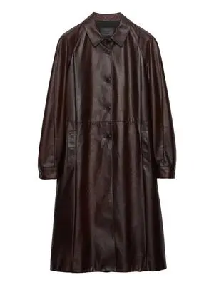 Prada Leather Coat - Cocoa Brown