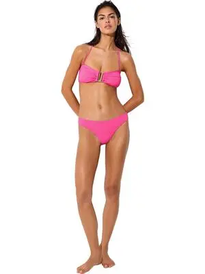 REISS Fixed-side Bikini Bottoms - Pink
