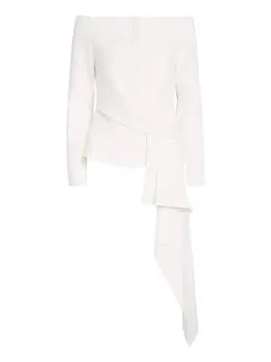 Roland Mouret Off-the-shoulder Draped Jacket - Ivory