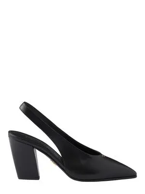 Prada Leather Slingback Pumps 85 - Black