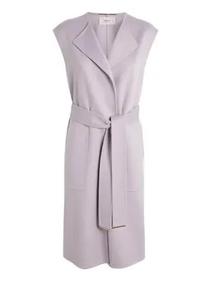 Agnona Cashmere Belted Coat - Purple