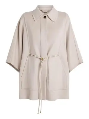 Agnona Cashmere Belted Cape - Beige