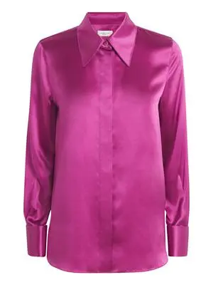 Lafayette 148 New York Silk Shirt - Pink