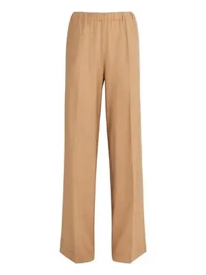 Fabiana Filippi Wool-blend Wide-leg Trousers - Brown