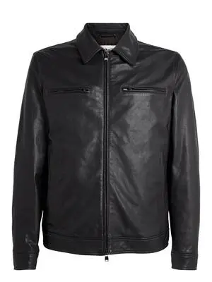 VALSTAR Biker Grained Leather Jacket - Black
