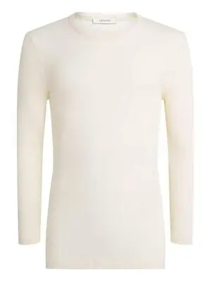 LEMAIRE Ribbed Cotton Long-sleeve T-shirt - Beige