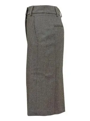 Andamane Xania Belt-loops Midi Skirt - Grey