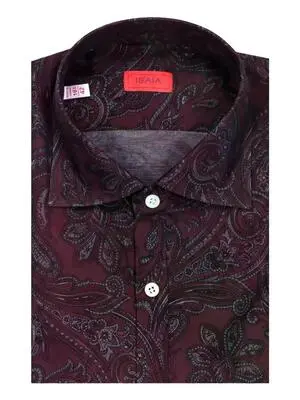Isaia Paisley-print Cotton Shirt - Red