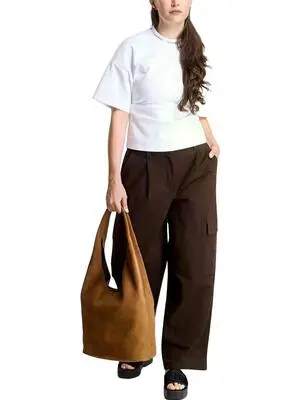 Calvin Klein Elasticated-waist Cotton Cargo Pants - Brown