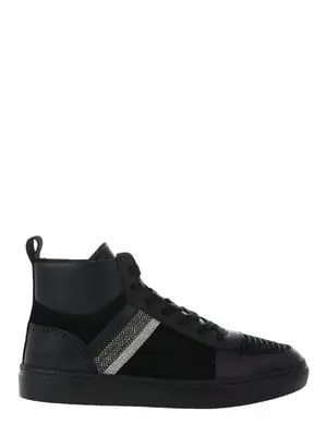 Fabiana Filippi High-top Sneakers With Rhinestone Embellishment - Black