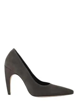 JUDE Square-toe Stiletto Pumps - Grey