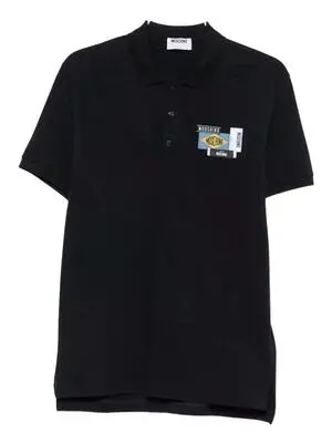 Moschino Logo-patch Polo Shirt - Blue