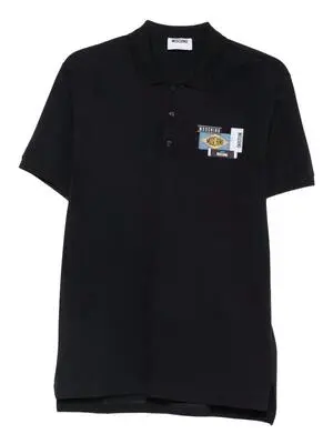 Moschino Logo-patch Polo Shirt - Blue