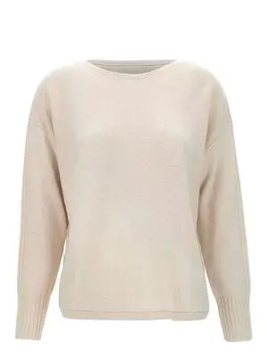 ELENA MIRÒ Ribbed Detail Wool Sweater - Neutrals