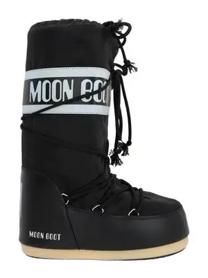 Moon Boot Icon Nylon Lace-up Boots - Black