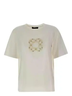 ELENA MIRÒ Rhinestone-embellished T-shirt - Neutrals