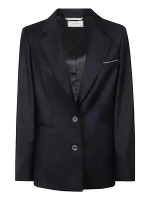 Peserico Embellished Single-breasted Blazer - Blue
