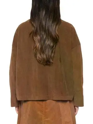 WHYCI MILANO Corduroy Pussy-bow Jacket - Brown