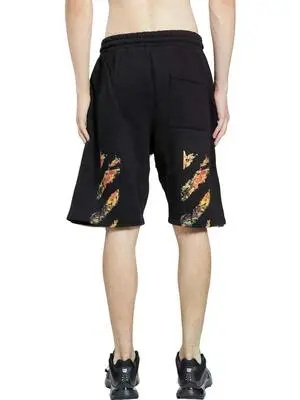 Off-White Arrow Overlap Skate Track Shorts - Black