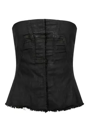 Rick Owens Splintered Bustier Top - Black