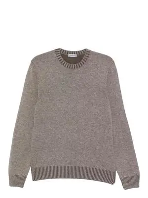 VENGERA Ribbed-knit Trim Sweater - Brown