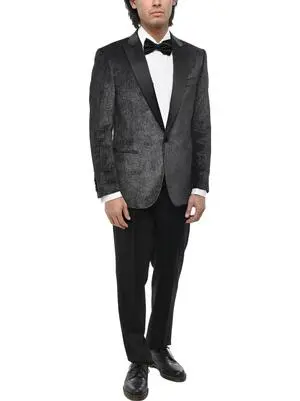 Corneliani Velour Lurex Blazer - Grey