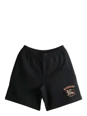 Burberry Knight Check Cotton Shorts - Black