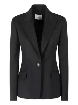 Andamane The Attico Bianca Single-breasted Blazer - Black
