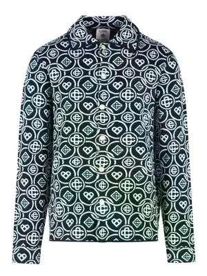 Casablanca Cc Monogram Cotton Shirt - Blue