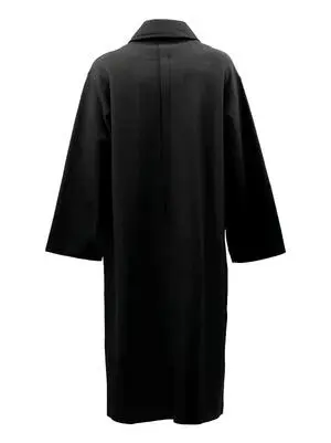 Yohji Yamamoto Button-fastening Patch-pocket Coat - Black