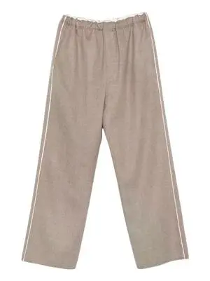 Carven Side-stripe Wide-leg Trousers - Neutrals