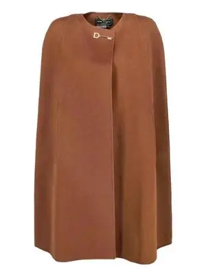 FERRAGAMO Gancini Key Cape Coat - Brown