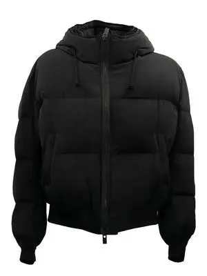 Yohji Yamamoto Quilted Hooded Jacket - Black