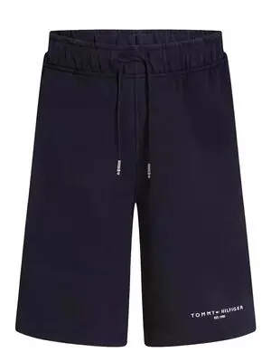 Tommy Hilfiger Logo Print Drawstring Track Shorts - Blue