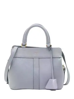 Celine 2020-2026 Small Leather Cabas De France Satchel - Blue